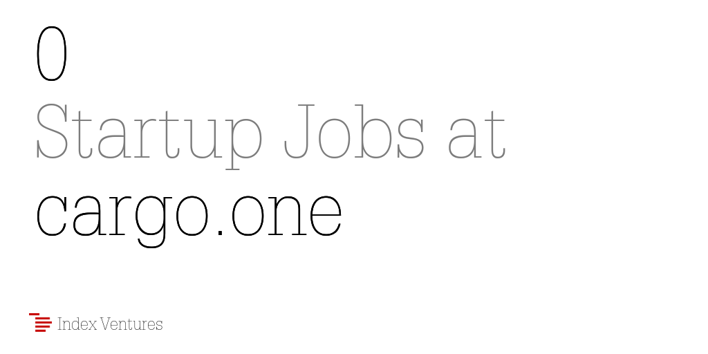 0 Startup Jobs at cargo.one