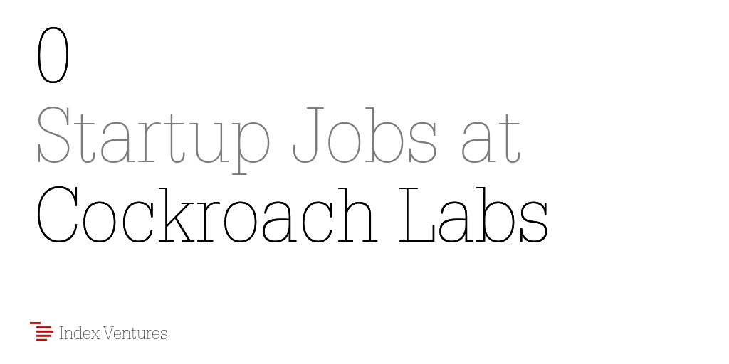 0 Startup Jobs At Cockroach Labs