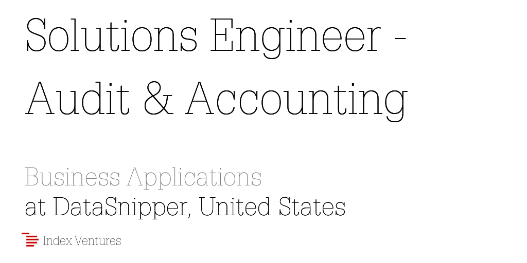 DataSnipper: Solutions Engineer - Audit...