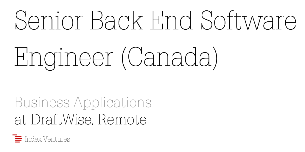 DraftWise: Senior Back End Software... DraftWise: Senior Back End Software...
