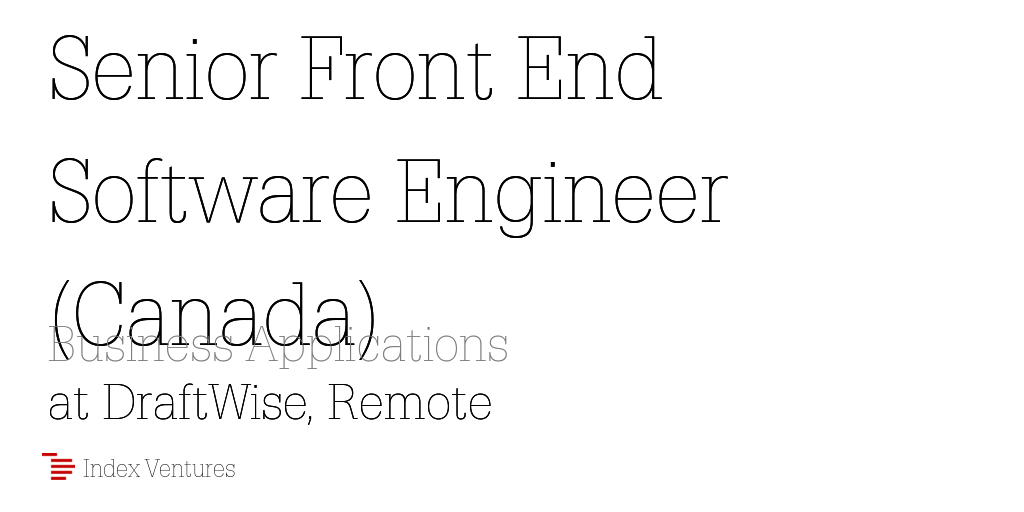 DraftWise: Senior Front End Software...