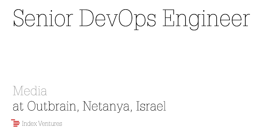 Outbrain: Senior DevOps Engineer