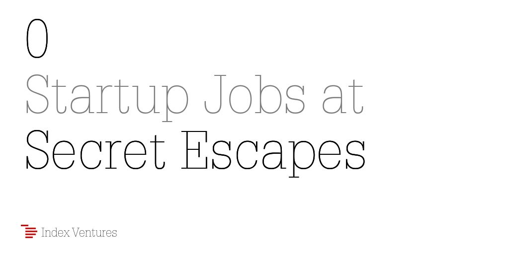 Secret Escapes: Junior Category Executive