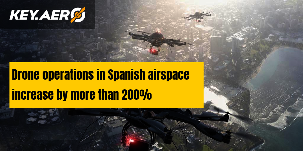 200% increase in drones in Spanish airspace