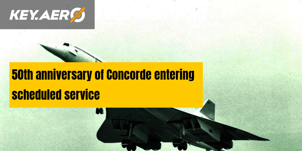 50th anniversary of Concorde entering scheduled service