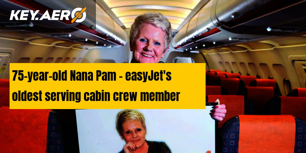 75-year-old Nana Pam - easyJet's oldest serving cabin crew