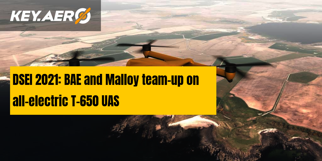 BAE Systems and Malloy team-up on all-electric T-650 UAS