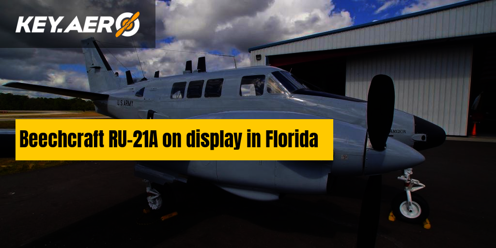 Beechcraft RU-21A on display in Florida