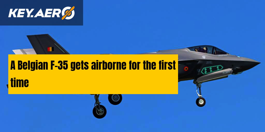 A Belgian F-35 gets airborne for the first time