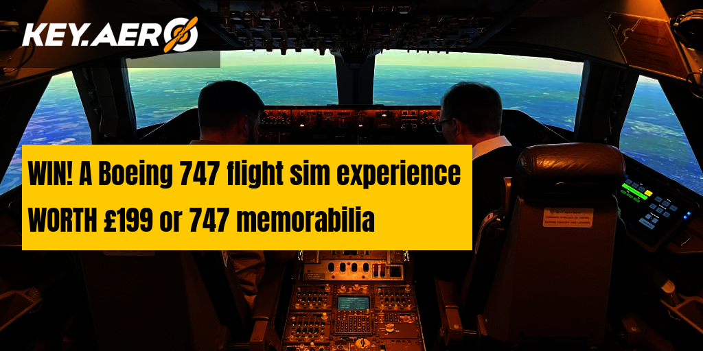 Boeing 747 flight sim experience or 747 memorabilia prize