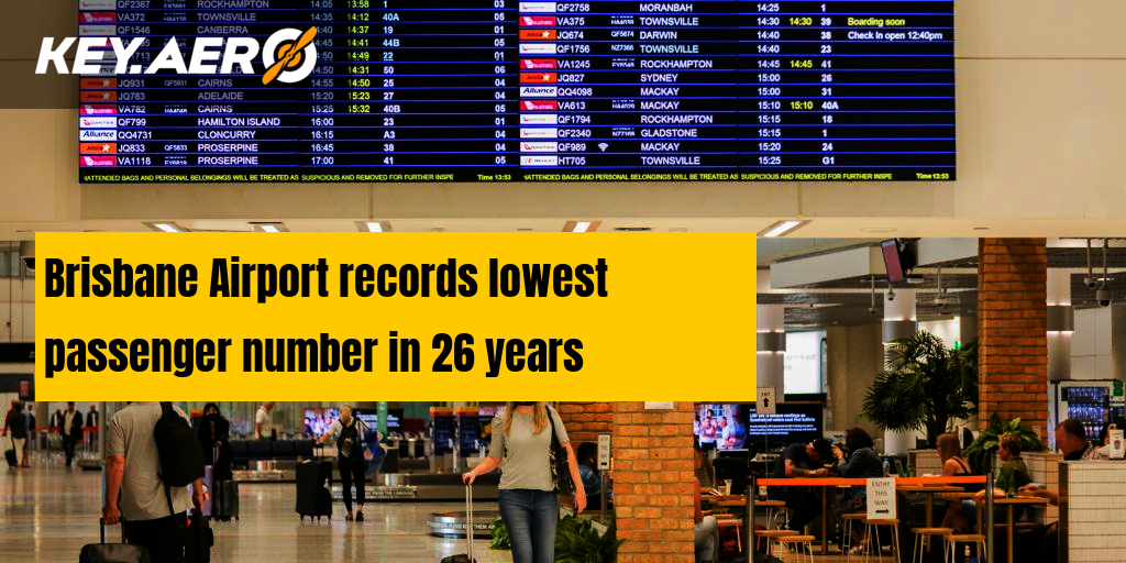 Brisbane Airport records lowest passenger number in 26