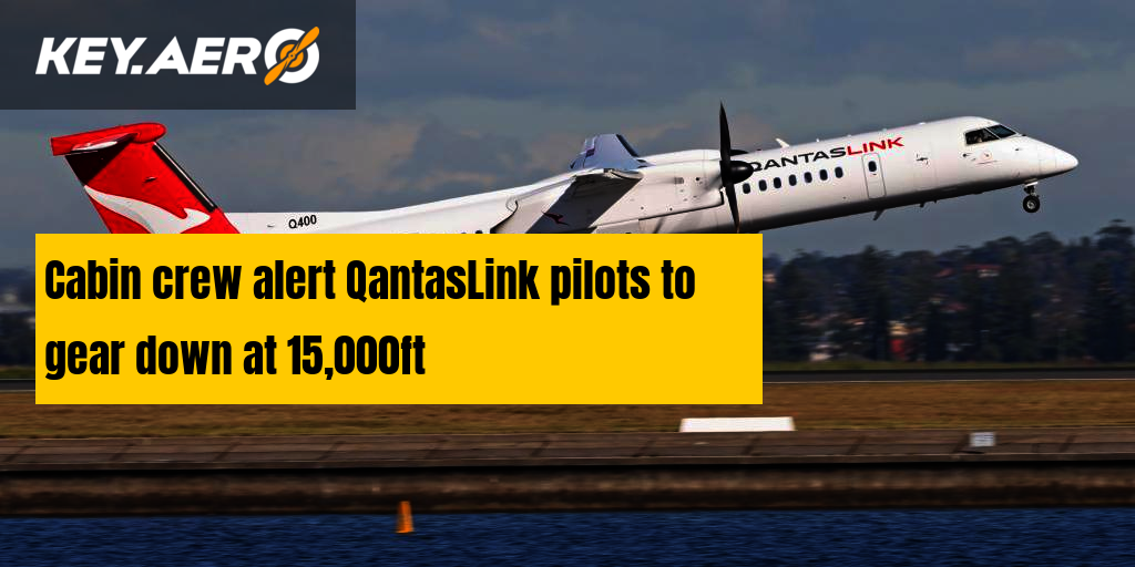 Cabin crew alert QantasLink pilots to gear down at 15,000ft