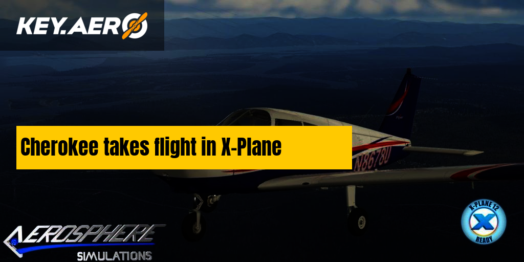 Cherokee takes flight in X-Plane