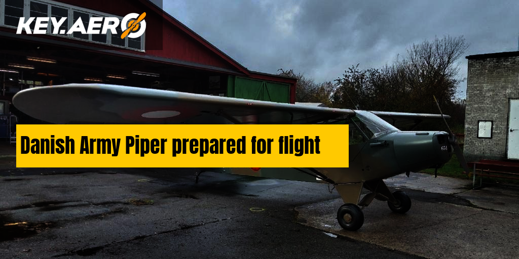 Danish Army Piper prepared for flight