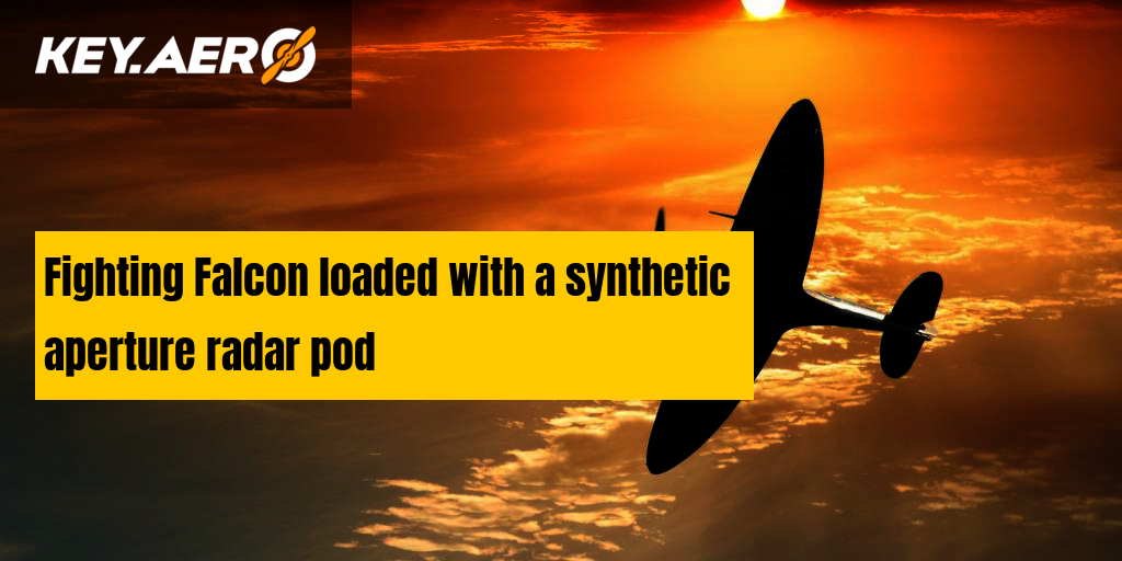 Fighting Falcon loaded with a synthetic aperture radar pod