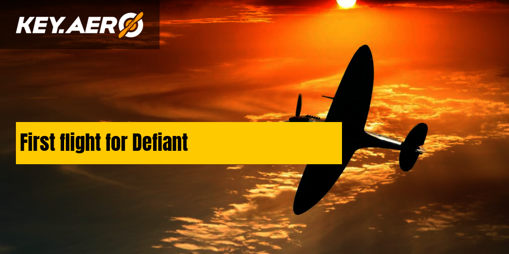 First flight for Defiant
