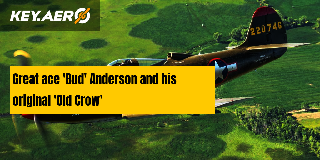 The great ace 'Bud' Anderson and his original 'Old Crow'