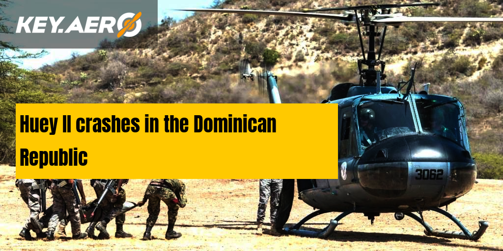 Huey II crashes in the Dominican Republic