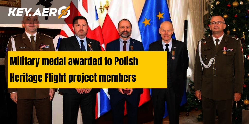 Military medal awarded to Polish Heritage Flight project
