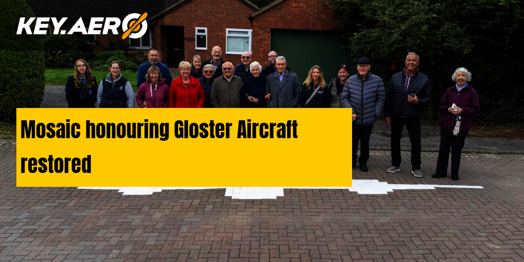 Mosaic honouring Gloster Aircraft restored