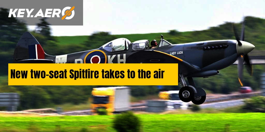 New two-seat Spitfire takes to the air