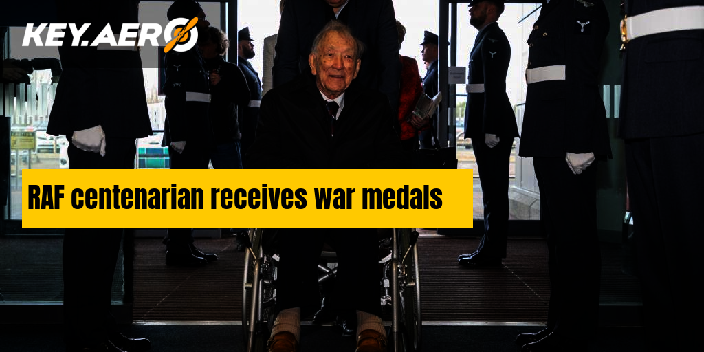 RAF centenarian receives war medals