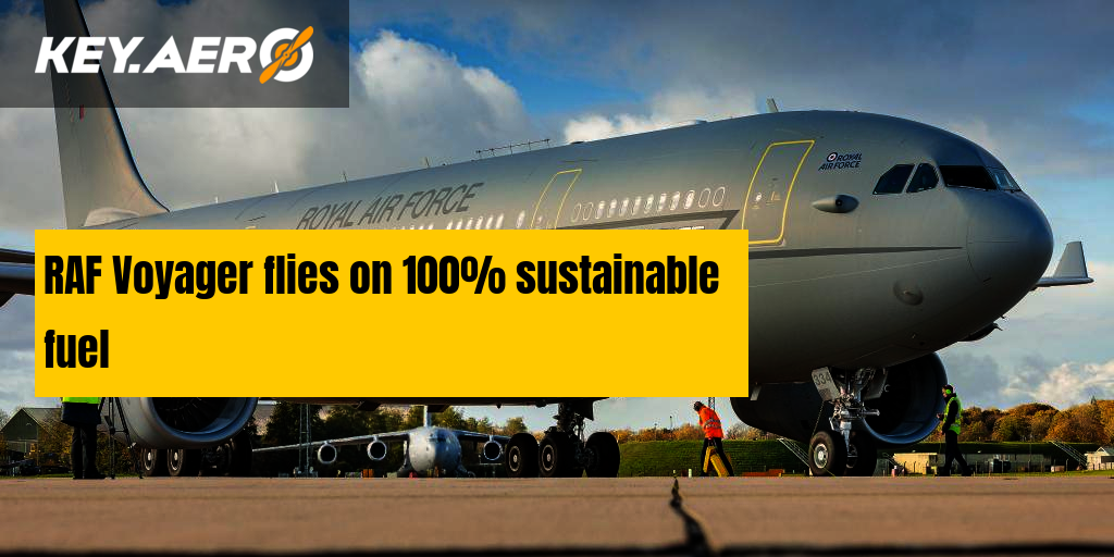 RAF Voyager flies on 100% sustainable fuel