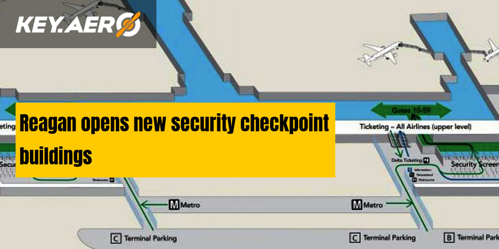 Reagan opens new security checkpoint buildings