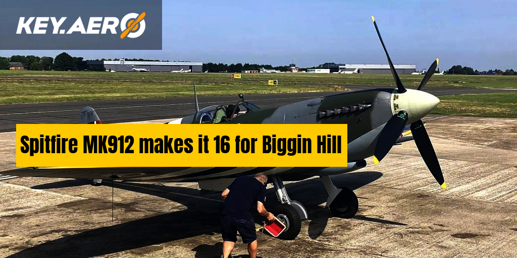 Spitfire MK912 makes it 16 for Biggin Hill