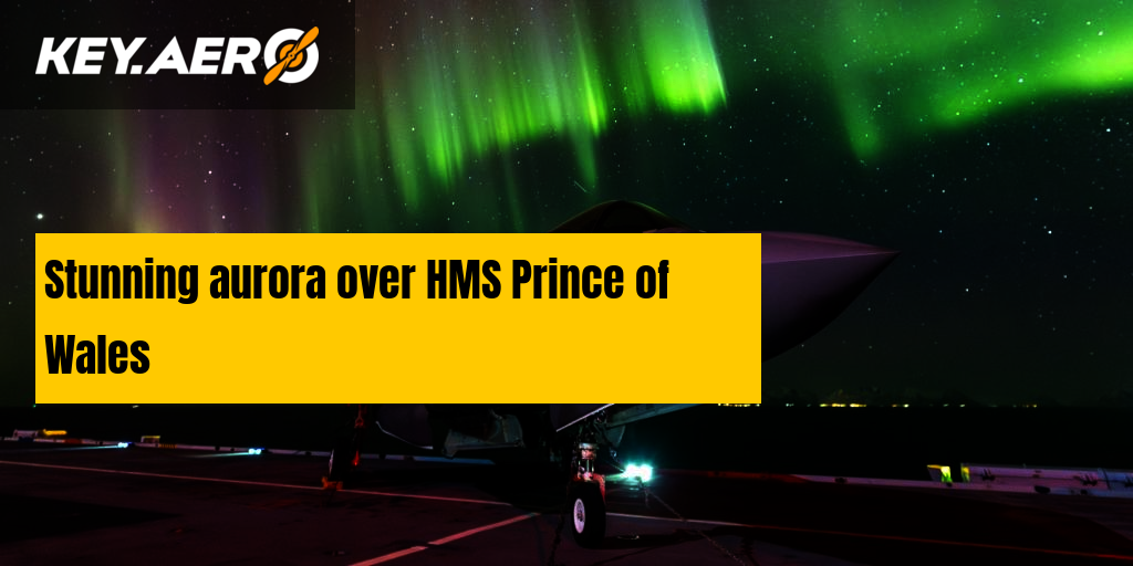 Stunning aurora over HMS Prince of Wales