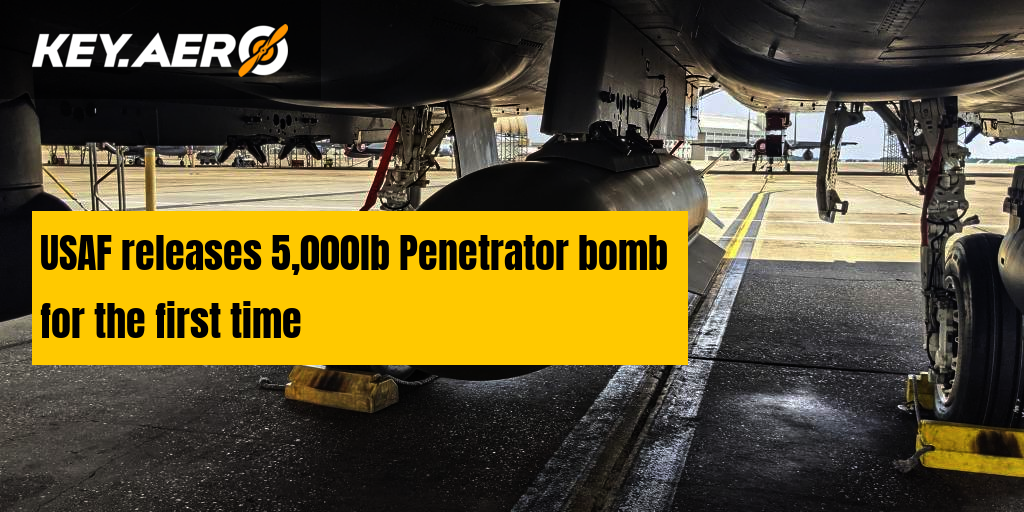 USAF releases 5,000lb Penetrator bomb for the first time