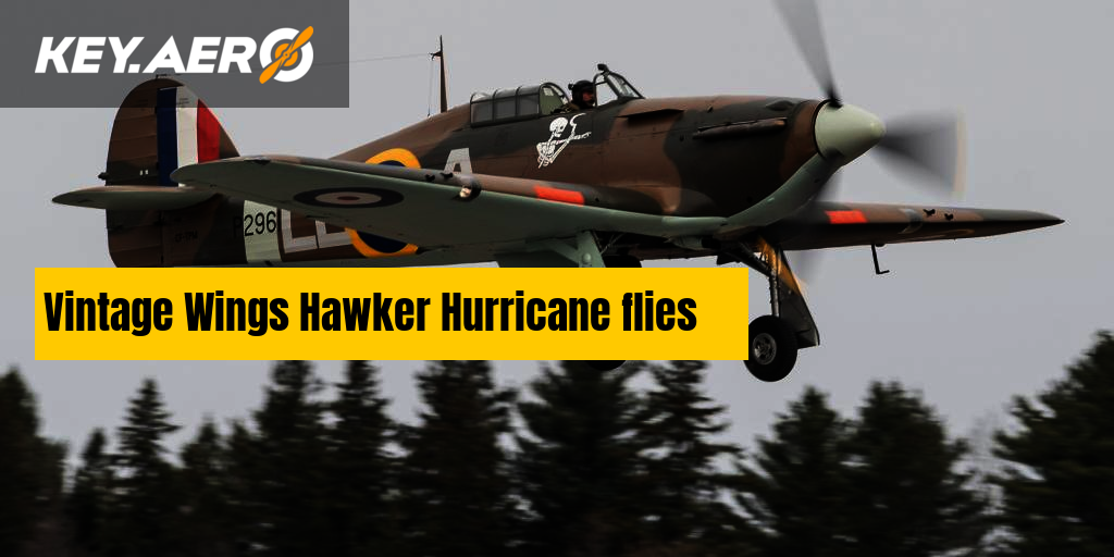 Vintage Wings Hawker Hurricane flies