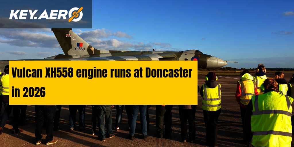 Vulcan XH558 engine runs at Doncaster in 2026