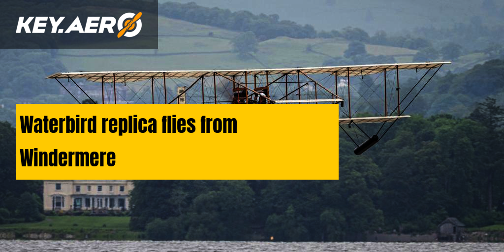 Waterbird replica flies from Windermere