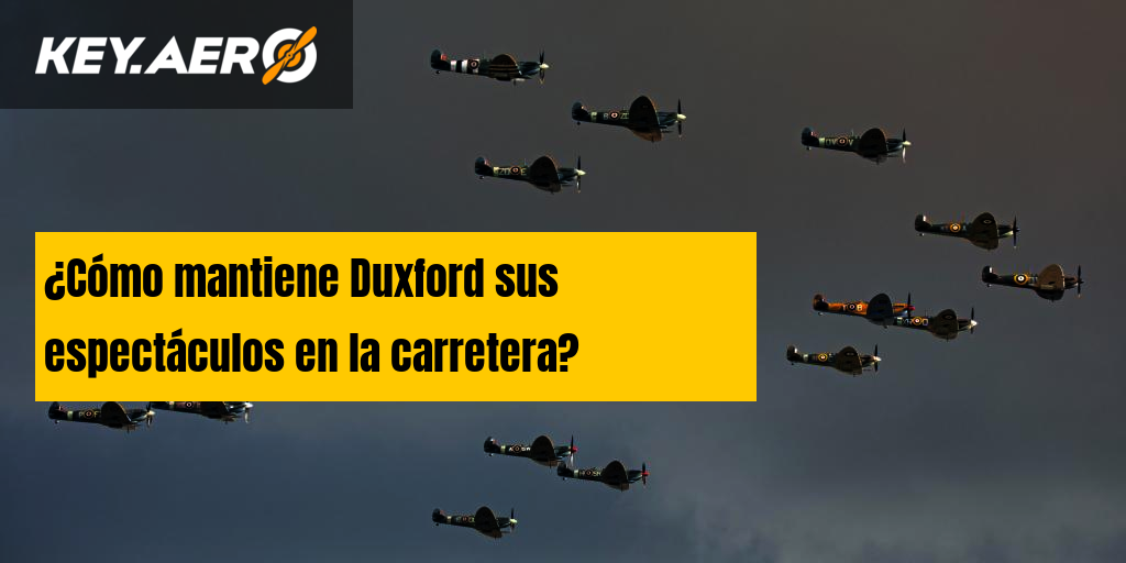 ¿Cómo mantiene Duxford sus espectáculos en la carretera?