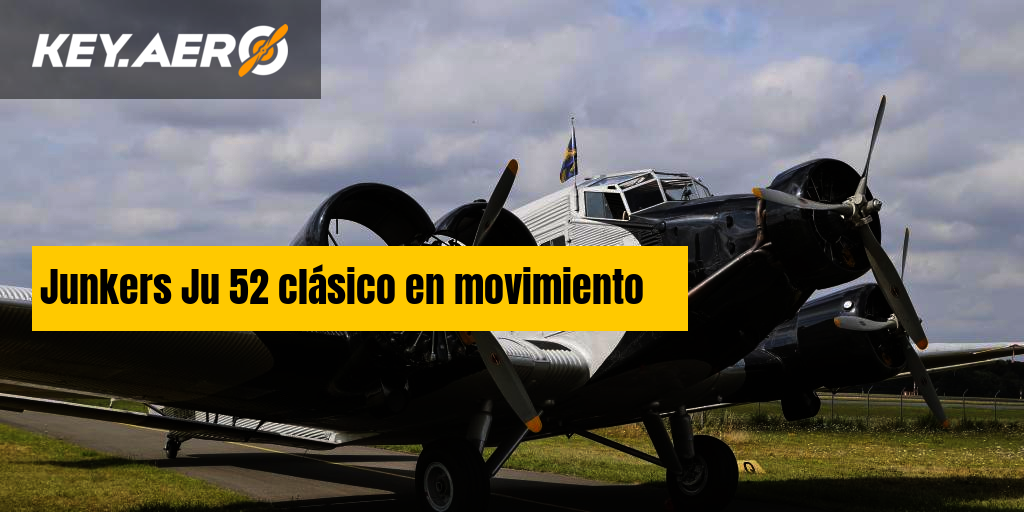 Junkers Ju 52 clásico en movimiento