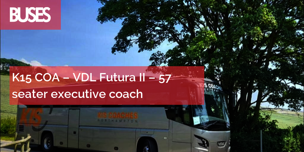K15 COA – VDL Futura II – 57 seater executive coach