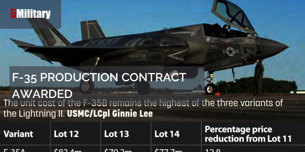 F-35 PRODUCTION CONTRACT AWARDED