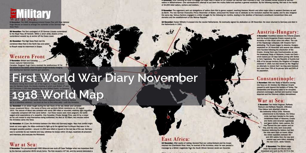 First World War Diary November 1918 World Map