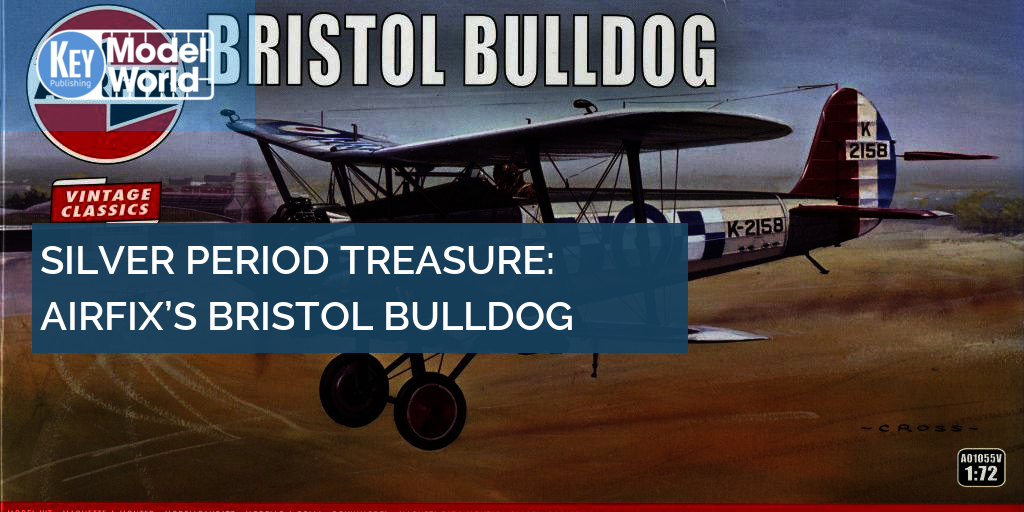 Airfix 1/72 Bristol Bulldog silver period biplane