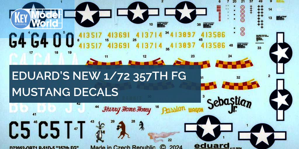 Eduard 1/72 aftermarket decals, P-51D-5, 357th FG