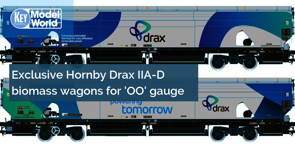 Exclusive Hornby Drax IIA-D biomass wagons for 'OO' gauge