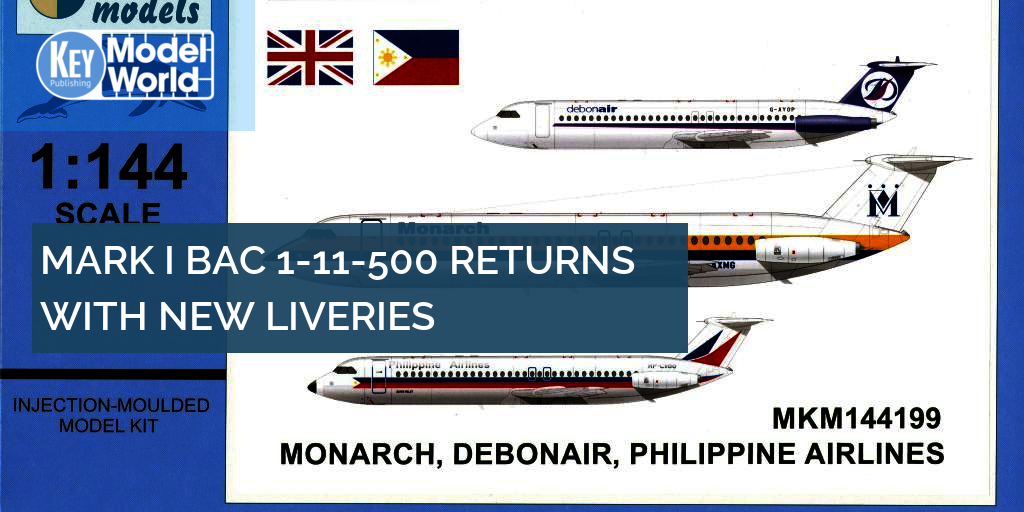 Mark I Models 1/144 BAC 1-11-500 with new decals