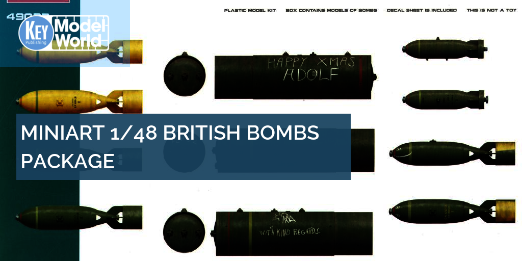 MiniArt's new 1/48 RAF WW2 aircraft bombs set