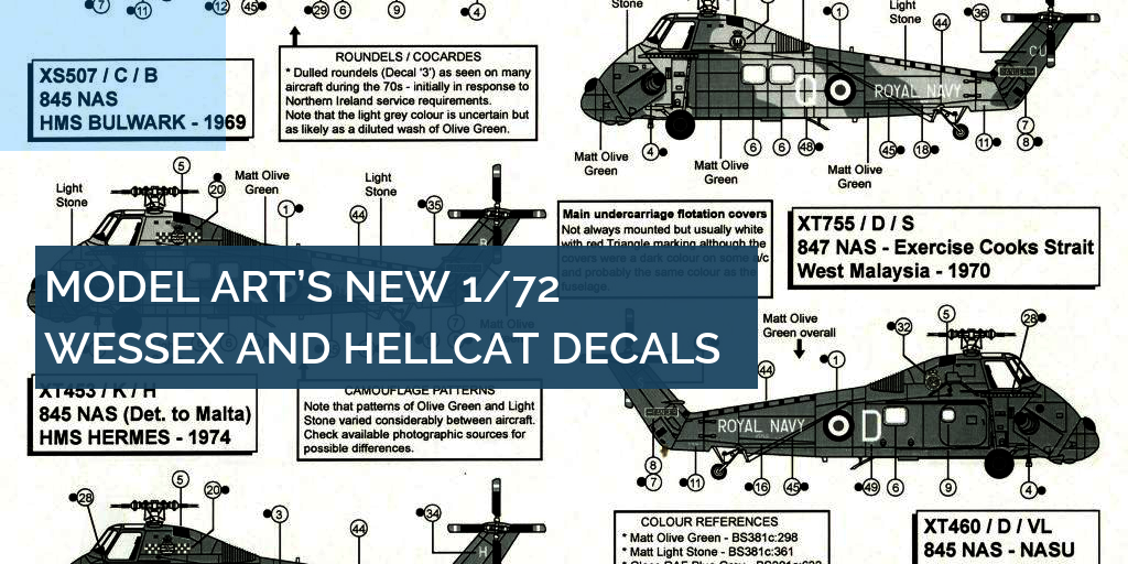 Model Art decals 72-088 Wessex and Hellcat