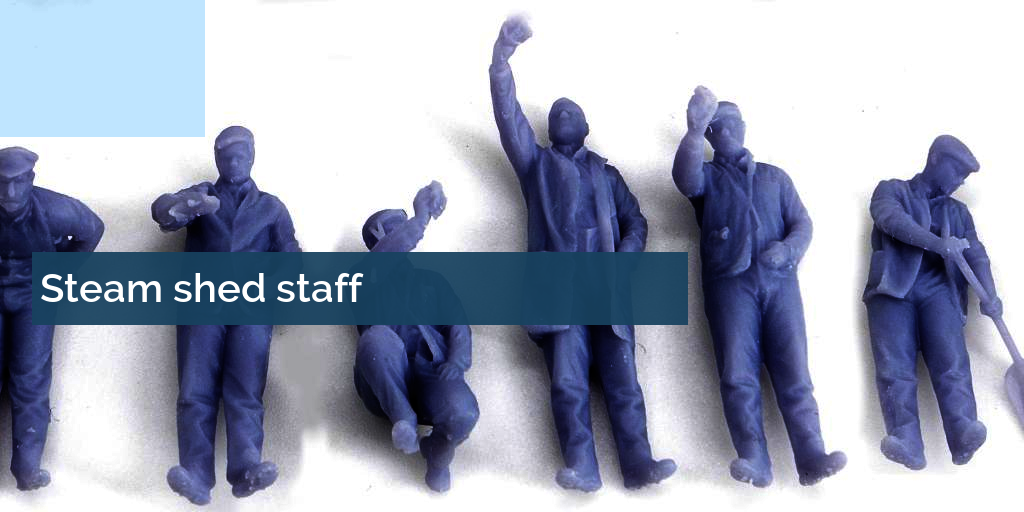 Steam shed staff in OO gauge