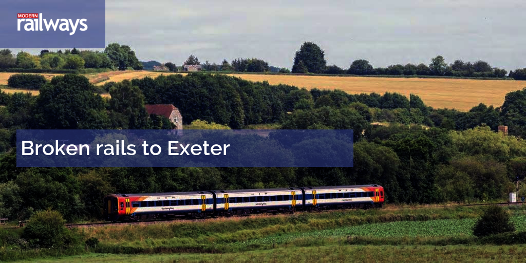 Broken rails to Exeter