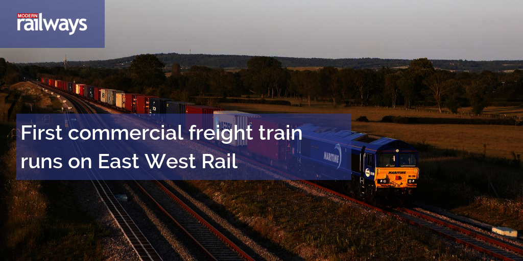 First commercial freight train runs on East West Rail