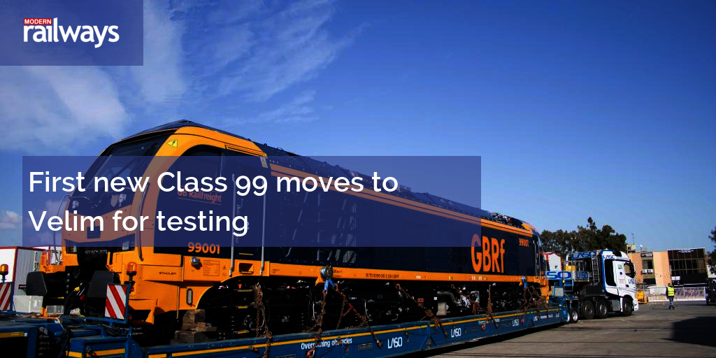First new Class 99 moves to Velim for testing