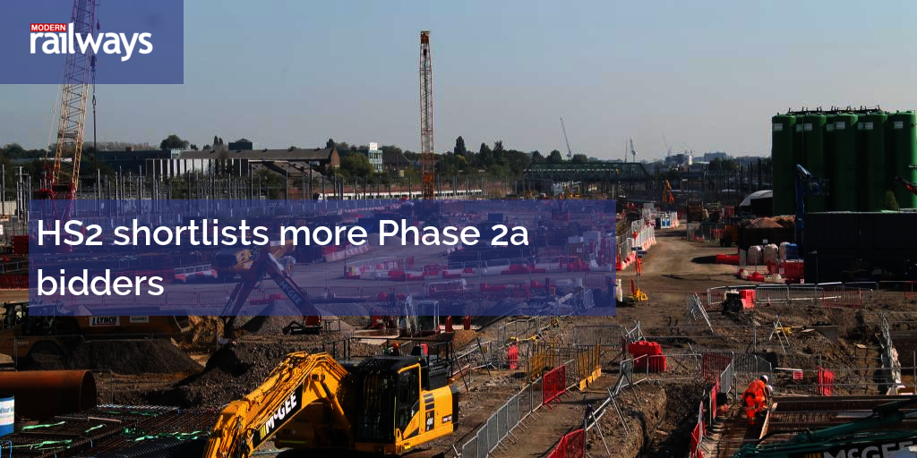 HS2 shortlists more Phase 2a bidders